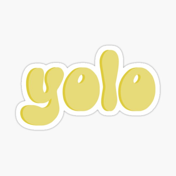 "yellow yolo sticker" Sticker for Sale by lexiemgon | Redbubble