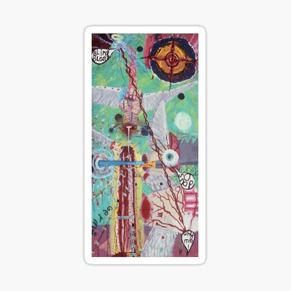 "Germ warfare Surreal work hand creatures fighting" Sticker for Sale by ...