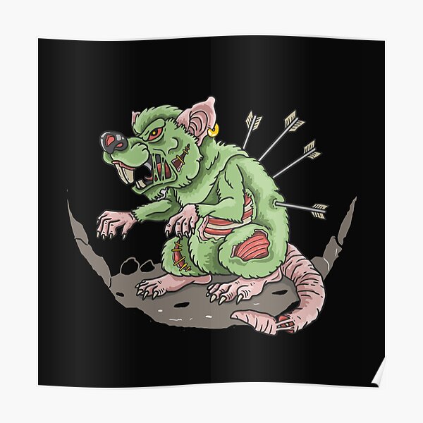 "Zombie Rat" Poster for Sale by eufritz | Redbubble