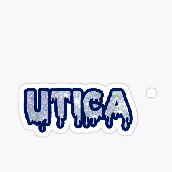 "Utica glitter drip" Sticker for Sale by anrockhi | Redbubble
