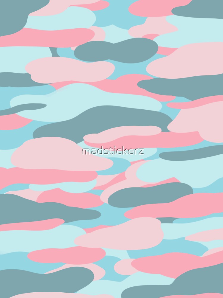 "Pink and Blue Camo" Sticker by madstickerz | Redbubble