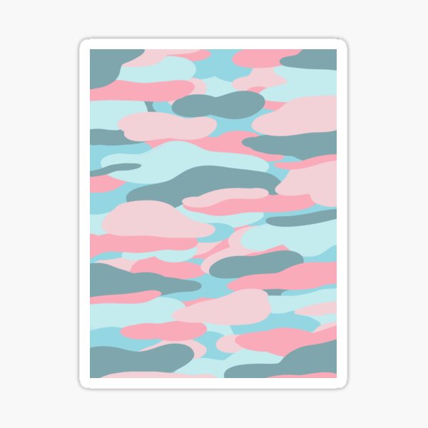 "Pink and Blue Camo" Sticker by madstickerz | Redbubble