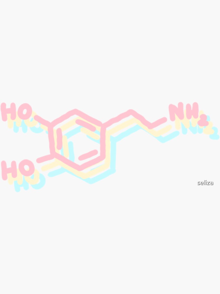 "Cute Dopamine Molecule " Sticker for Sale by seliza | Redbubble