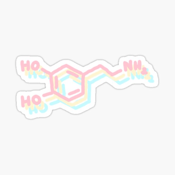 "Cute Dopamine Molecule " Sticker for Sale by seliza | Redbubble