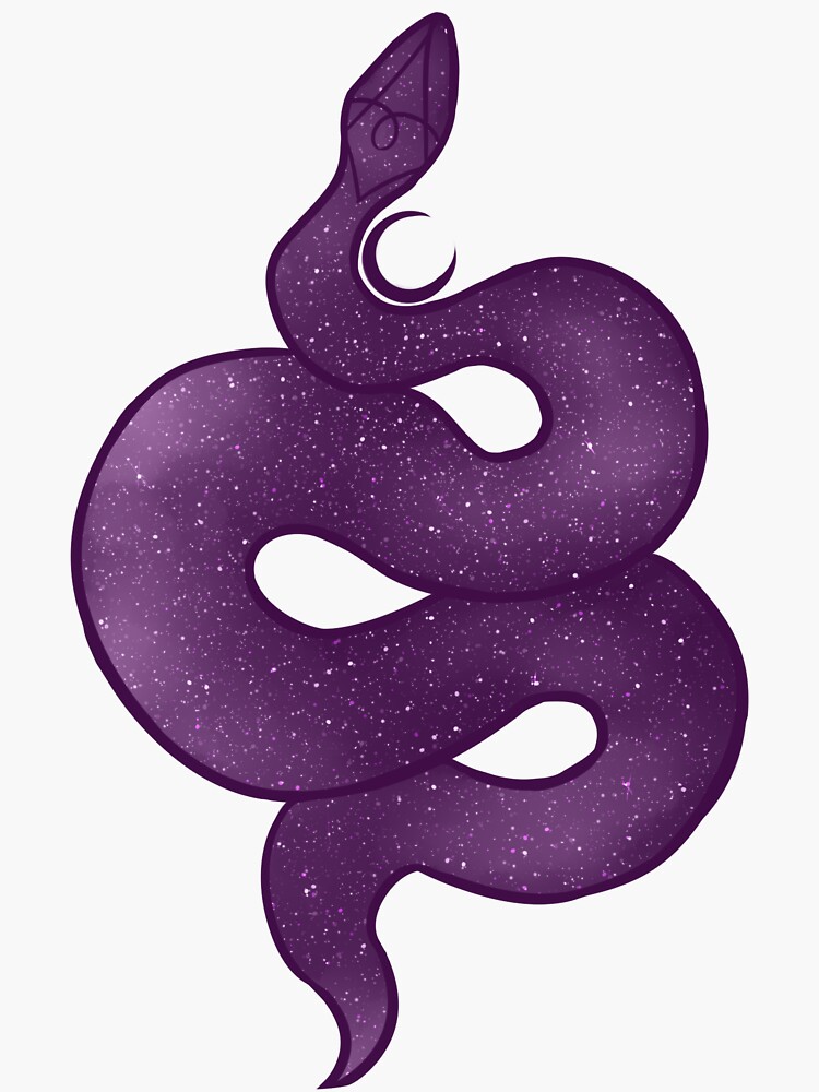 "Purple Moon Snake" Sticker for Sale by nicoolee | Redbubble