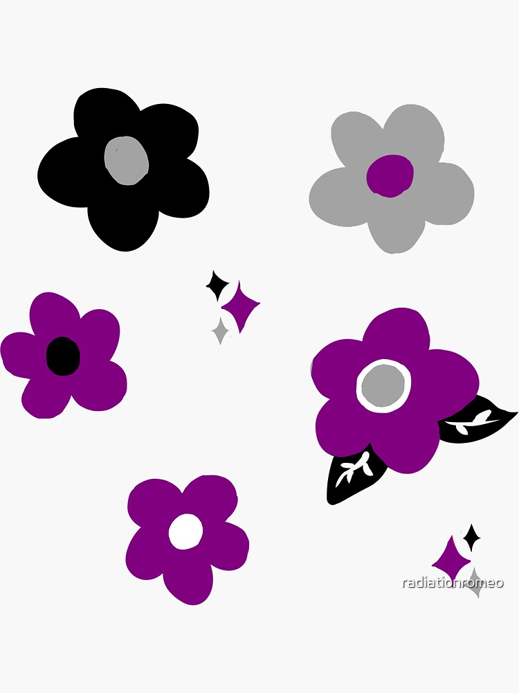 "subtle ace pride flower pack" Sticker for Sale by radiationromeo ...