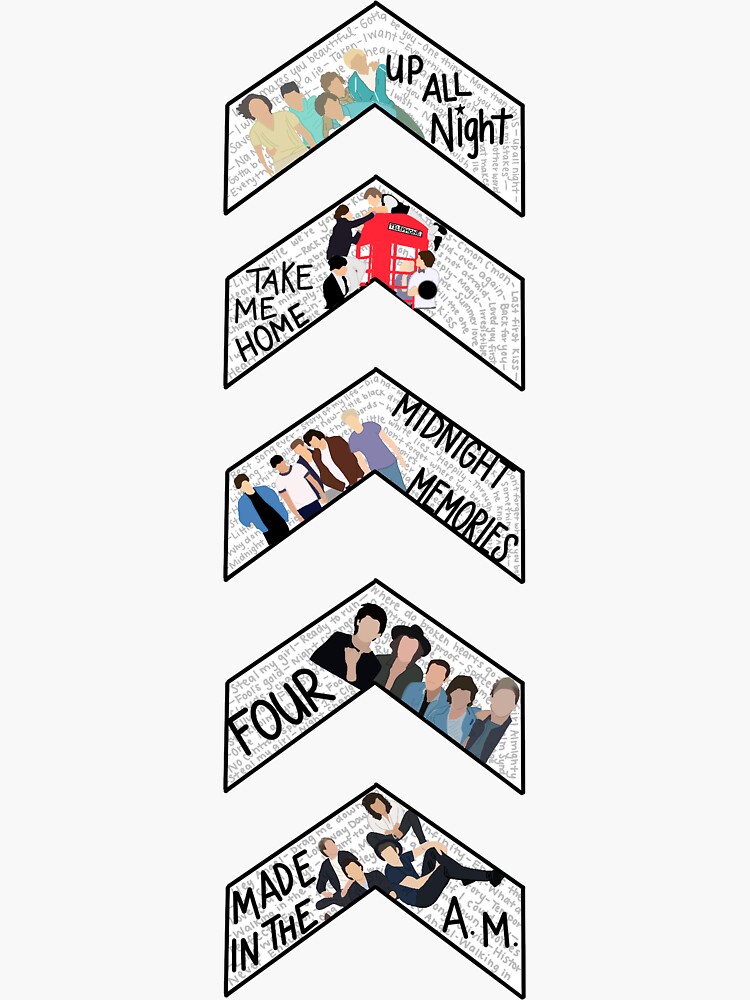 "One Direction" Sticker for Sale by hannahloucks | Redbubble