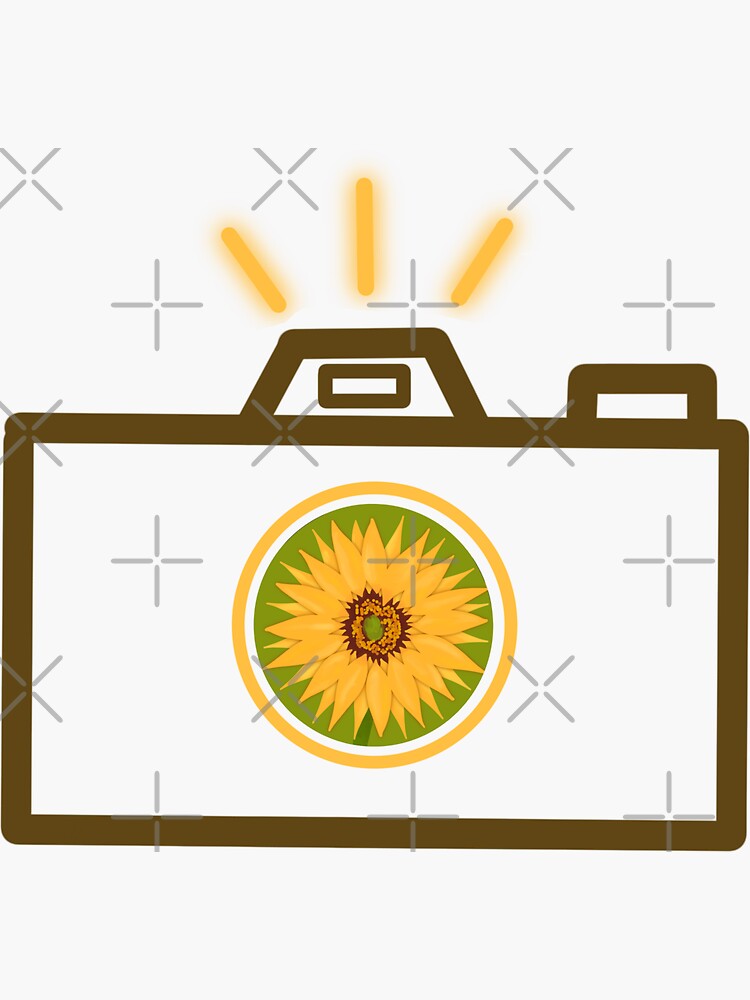 "Sunflower Camera" Sticker for Sale by mward5 | Redbubble