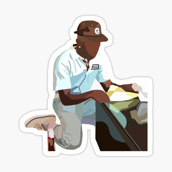 "Tyler the Creator Eating Tacos with BBQ Sauce" Sticker by SquidVoss ...