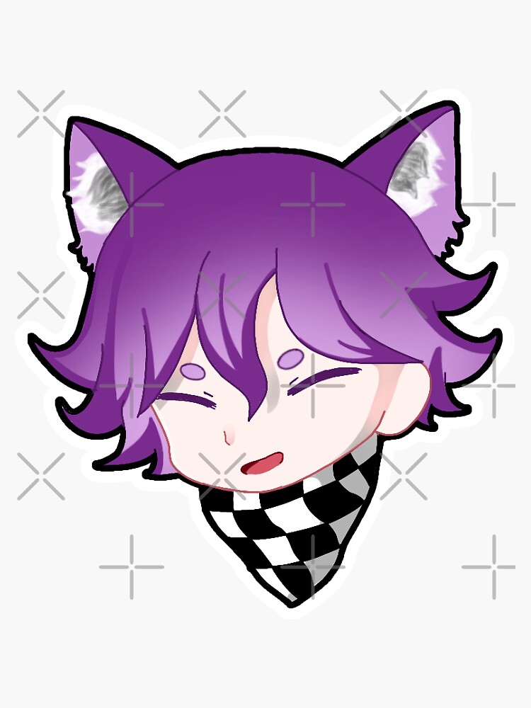 "Kokichi Ouma cat sticker" Sticker for Sale by SushiChr | Redbubble