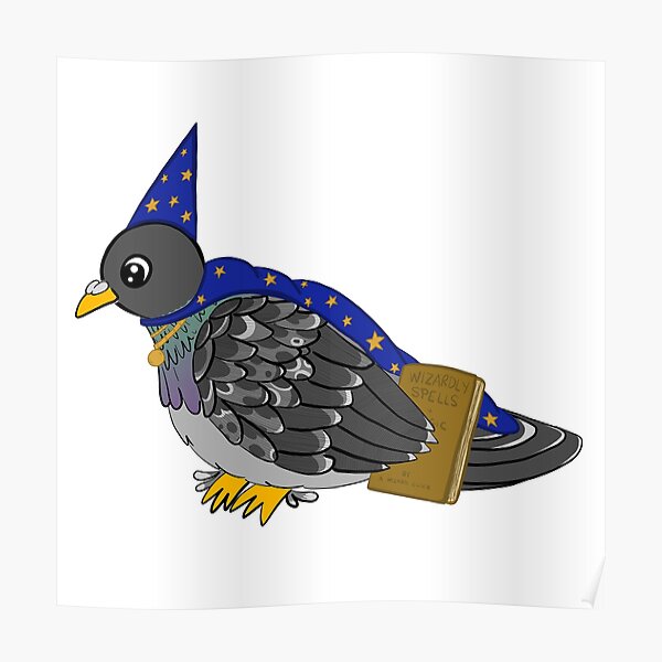 "Wizard Pigeon" Poster for Sale by cvab | Redbubble