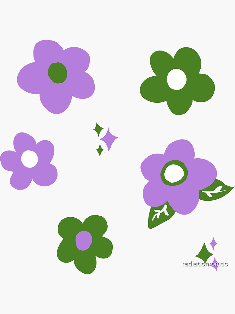 "subtle genderqueer pride flower pack" Sticker by radiationromeo ...