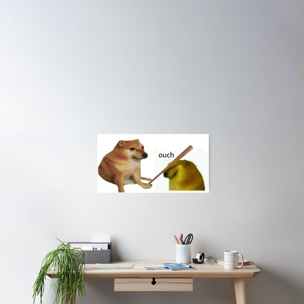 "cheems bonk" Poster for Sale by Eggspud | Redbubble