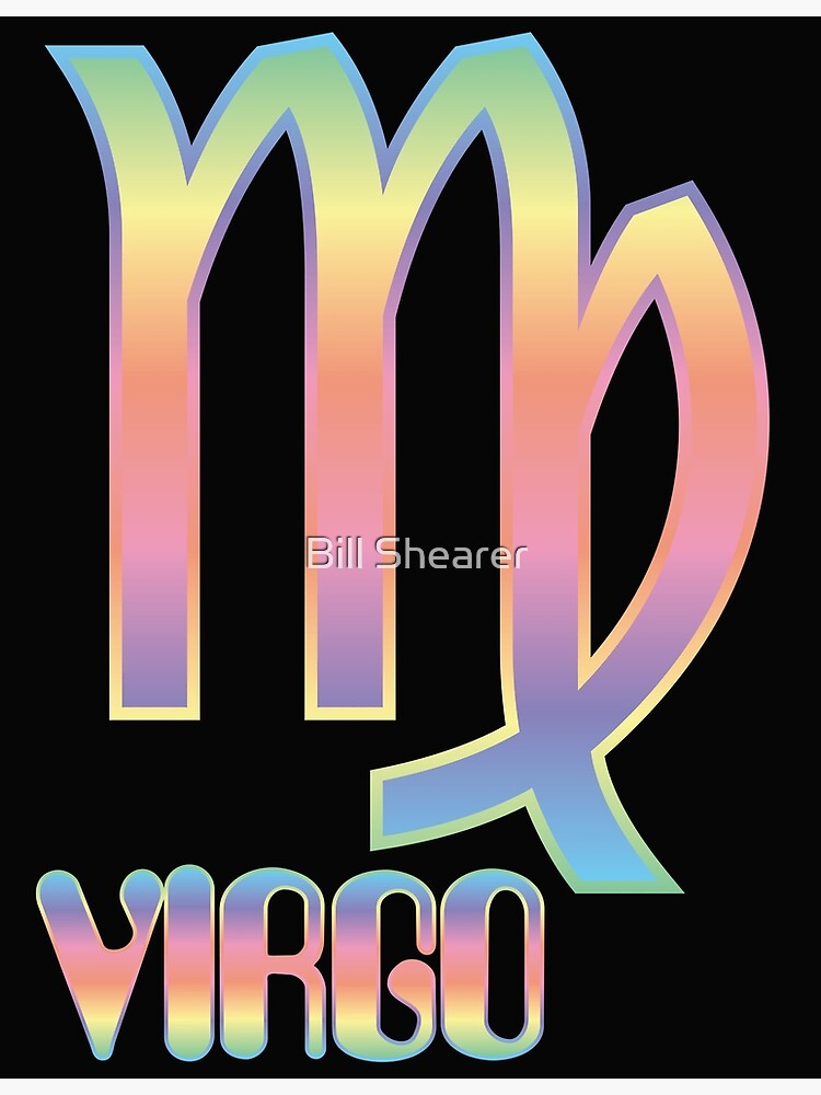 Lámina artística «Signo del zodiaco de Virgo en un diseño de espectro ...