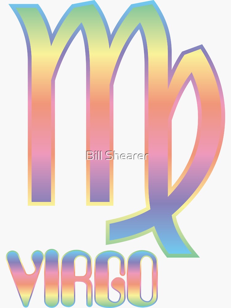 Pegatina «Signo del zodiaco de Virgo en un diseño de espectro (símbolo ...