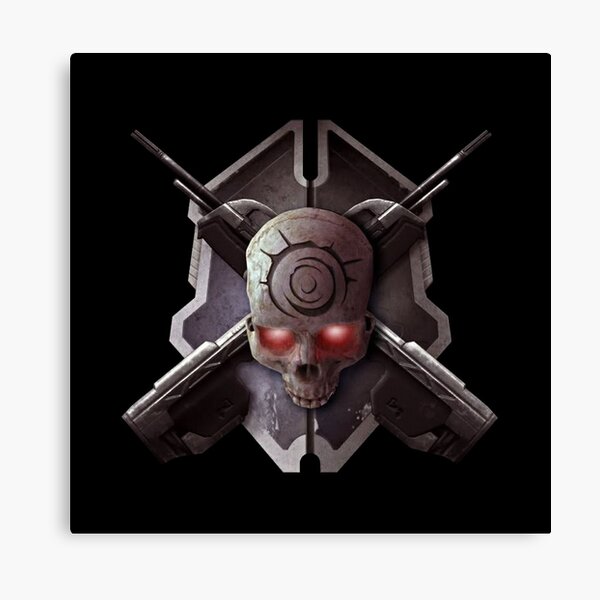 "Halo Laso Skull Icon" Canvas Print for Sale by haz5077 | Redbubble