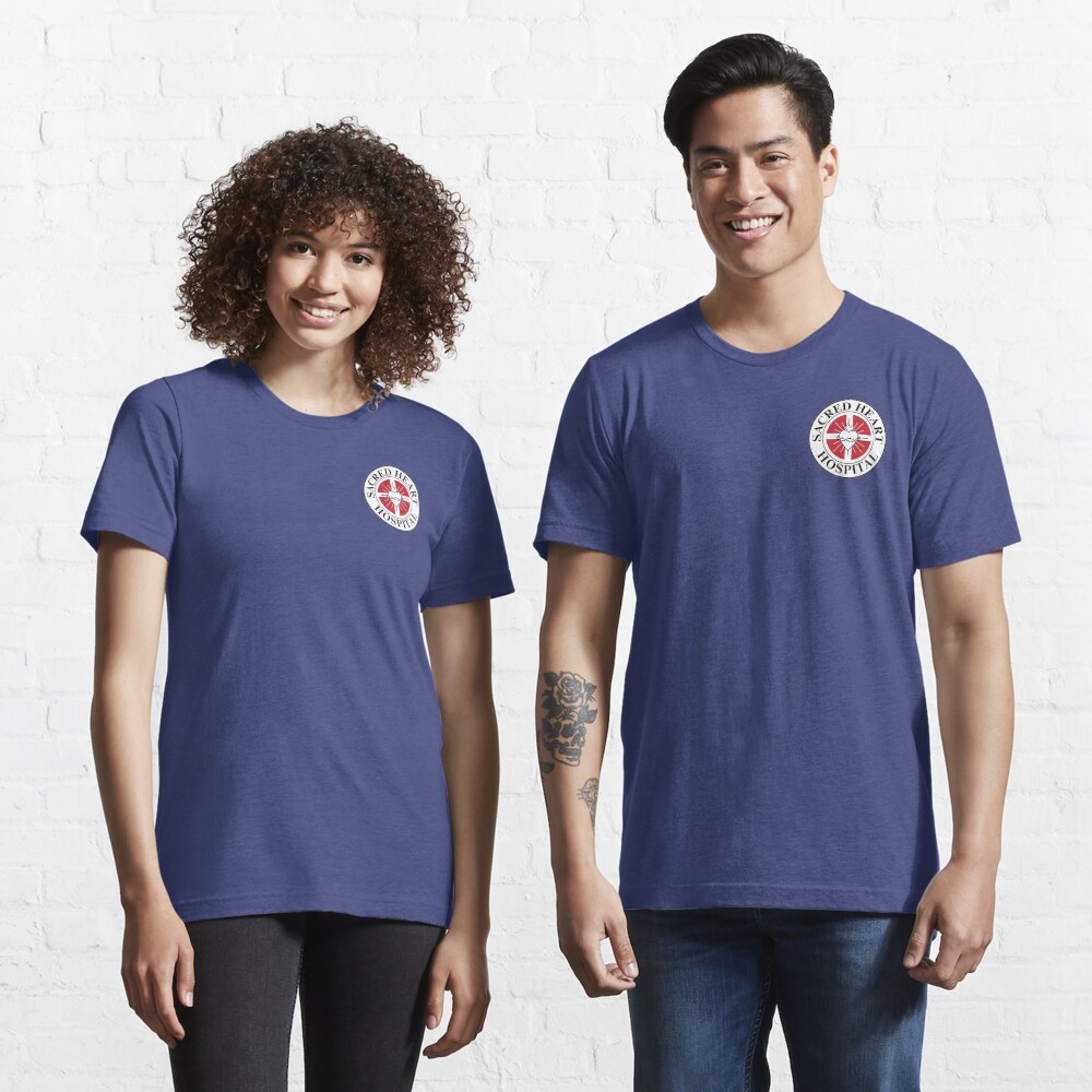 Sacred Heart Hospital Scrubs T Shirt For Sale By Huckblade Redbubble Scrubs T Shirts