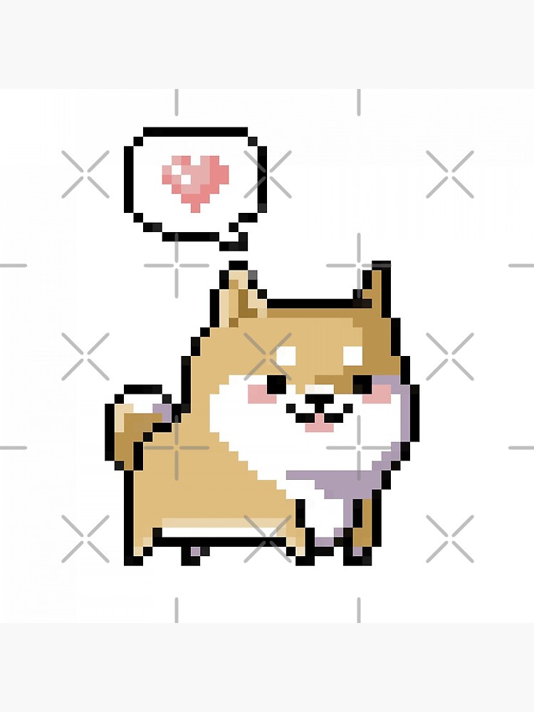 "Pixel Shiba Inu" Art Print for Sale by huyenlinh | Redbubble