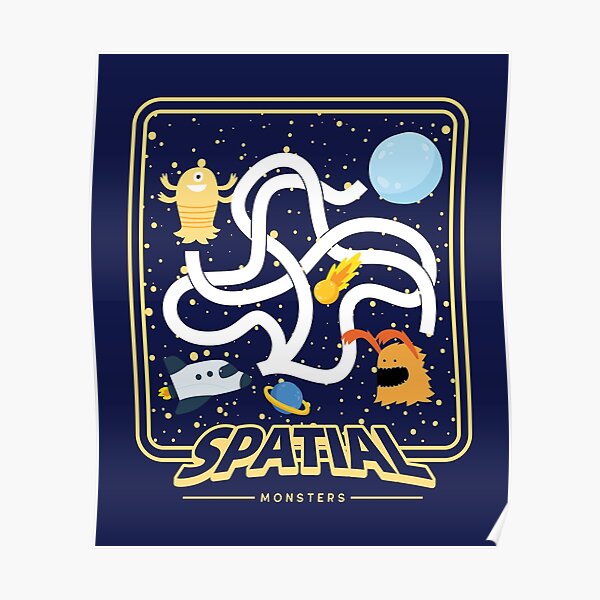 "Spatial Monsters" Poster for Sale by AladdinMktgs | Redbubble
