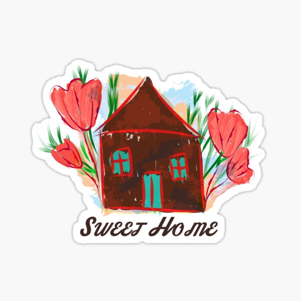 "Sweet Home" Sticker by lemartgallery | Redbubble