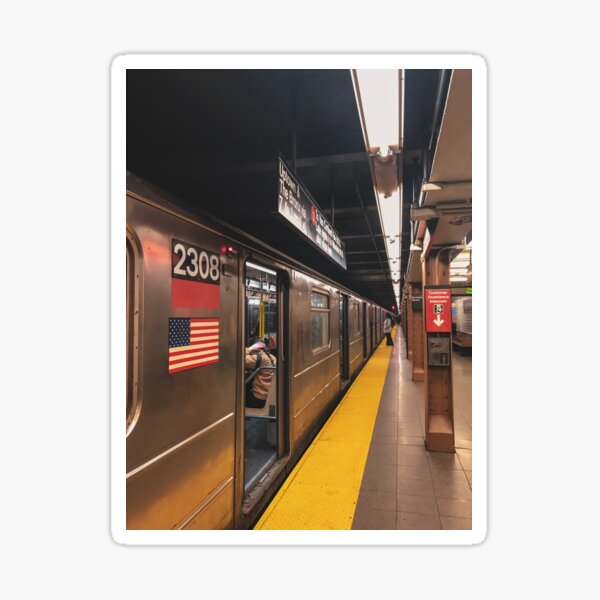 "New York City Subway" Sticker for Sale by Hallev37 | Redbubble
