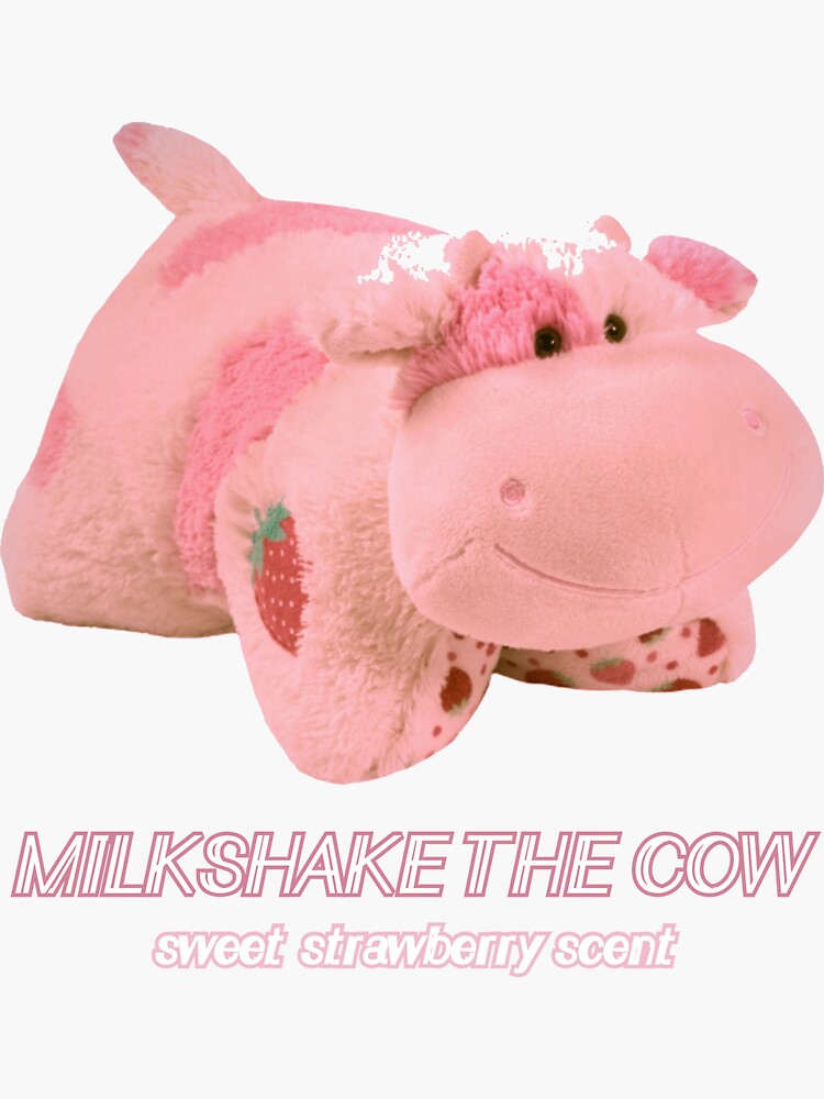 "milkshake the strawberry cow " Sticker by savy-rose | Redbubble