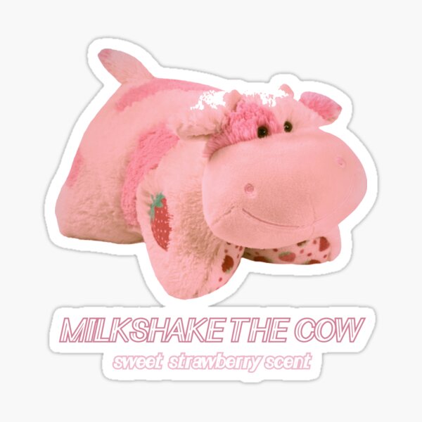 "milkshake the strawberry cow " Sticker by savy-rose | Redbubble