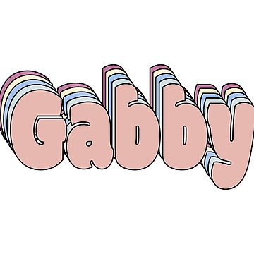 "Gabby Name " Sticker for Sale by ashleymanheim | Redbubble