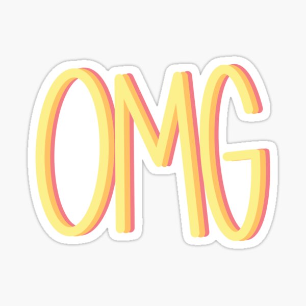 "OMG" Sticker for Sale by kamholt | Redbubble