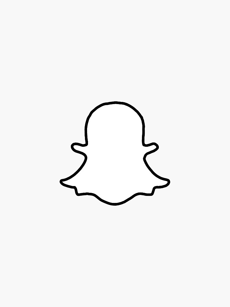 "Snapchat Ghost Sticker" Sticker for Sale by rhyannamorgan | Redbubble