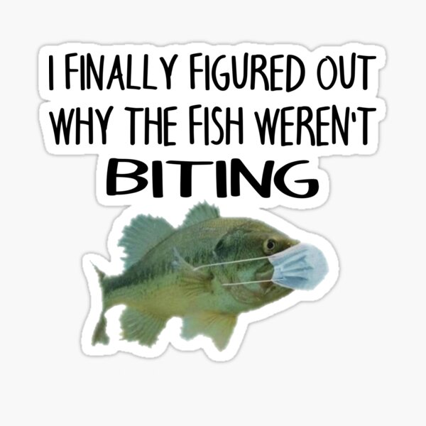 "Fish wearing a mask" Sticker for Sale by Onetonsoup22 | Redbubble