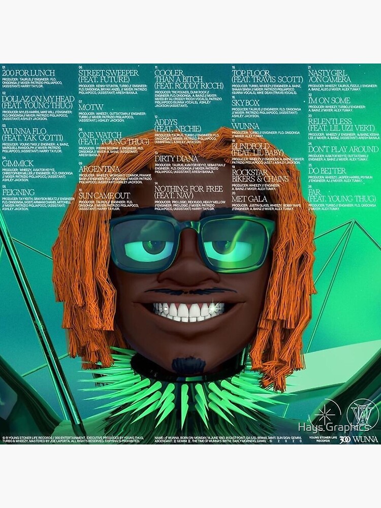 "WUNNA Deluxe | Gunna Album Cover" Poster for Sale by HaysMolm | Redbubble