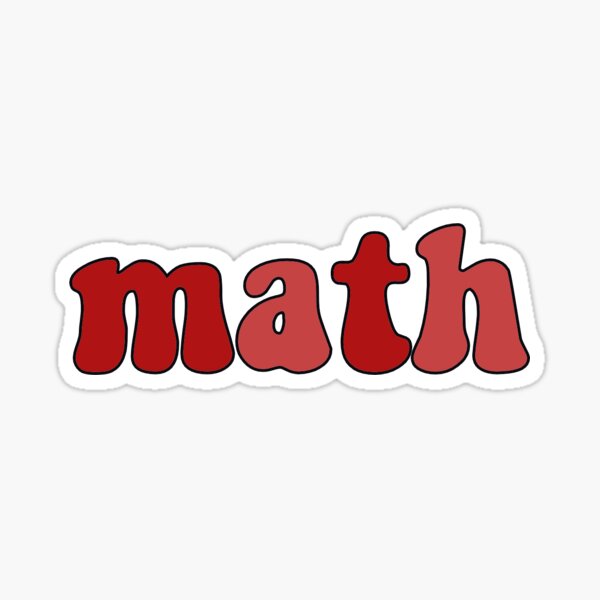 "Math Label" Sticker for Sale by annas2 | Redbubble