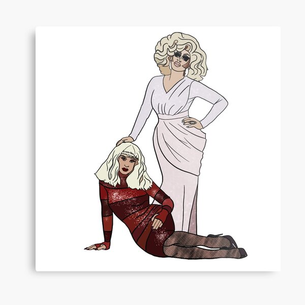 "Trixie and katya " Metal Print by SturgesC | Redbubble