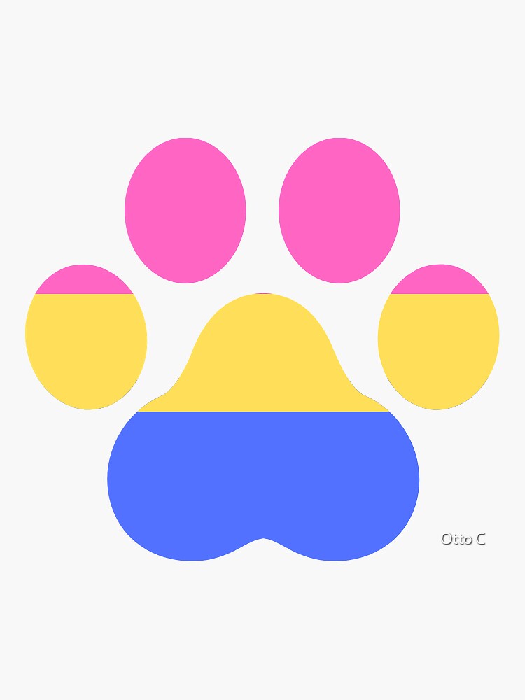 "Pansexual Pride Paw LGBTQ" Sticker for Sale by RadicalRylie | Redbubble