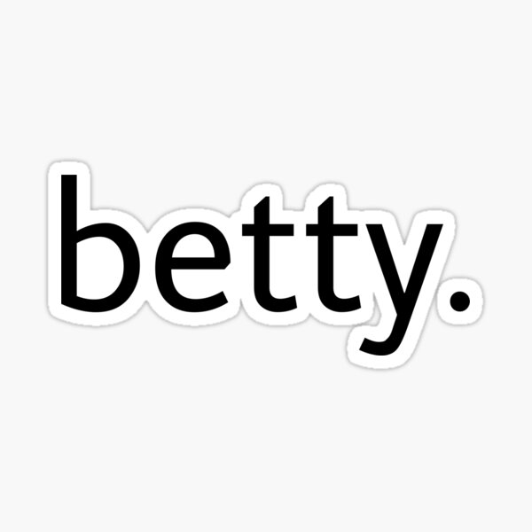 betty.’ sticker" Sticker for Sale by minimalistworks | Redbubble