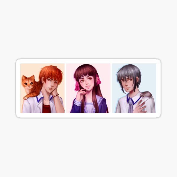 "Fruits Basket Golden Trio~" Sticker by thehorsecharles | Redbubble
