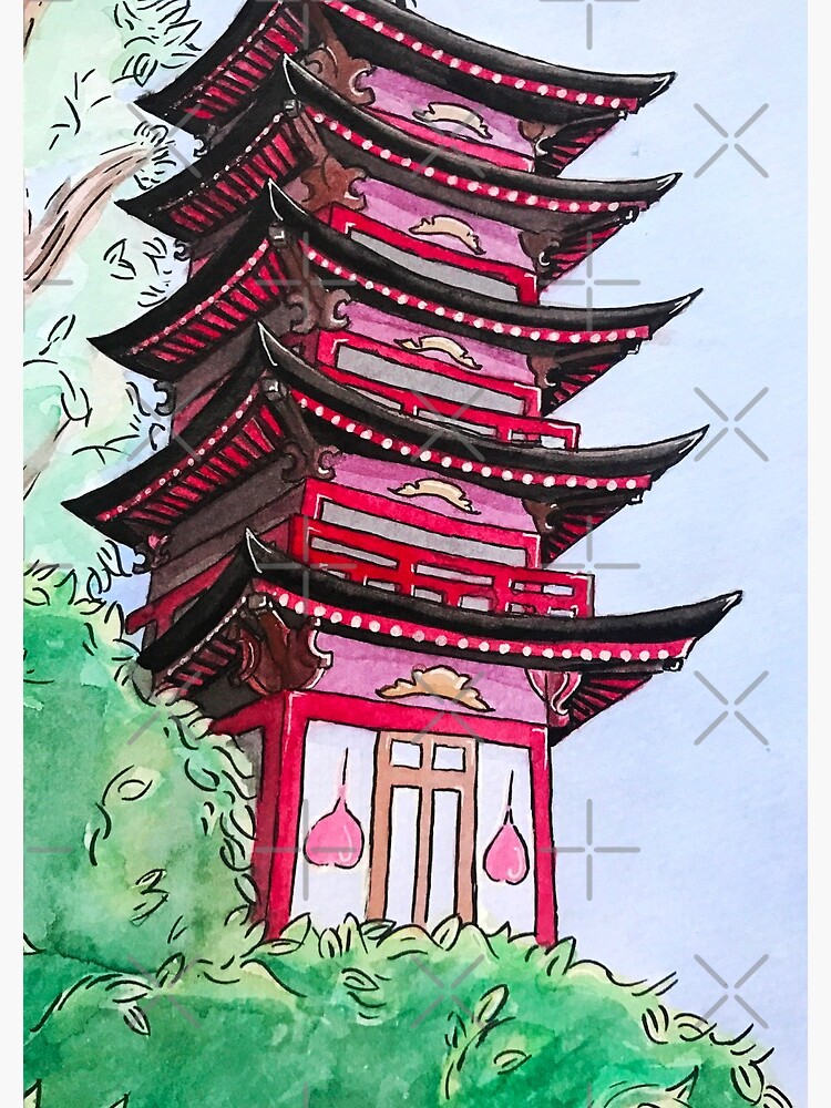 Japanese Architecture Drawing Easy