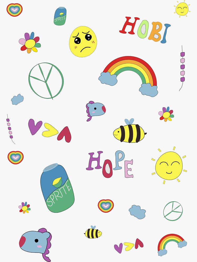 "HobiCore-BTS" Sticker for Sale by bangtanprint | Redbubble