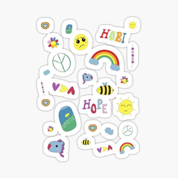 "HobiCore-BTS" Sticker for Sale by bangtanprint | Redbubble