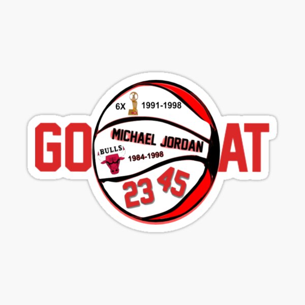 "GOAT MJ 23" Sticker for Sale by H00pingCentral ™ | Redbubble