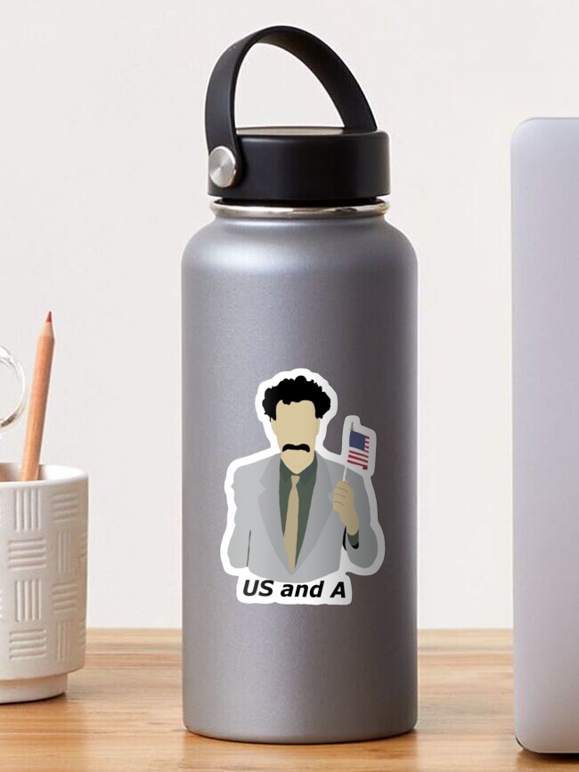 "Borat US and A" Sticker for Sale by emkaip | Redbubble
