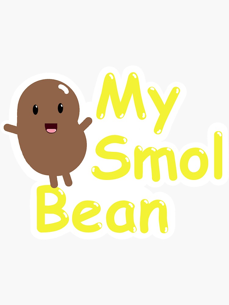 "Cute Smol Bean " Sticker for Sale by abigailfink | Redbubble