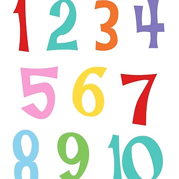 "colourful numbers" Poster for Sale by creativemonsoon | Redbubble