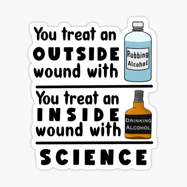 "Nick Miller - Rubbing Alcohol vs Drinking Alcohol - New Girl" Sticker ...