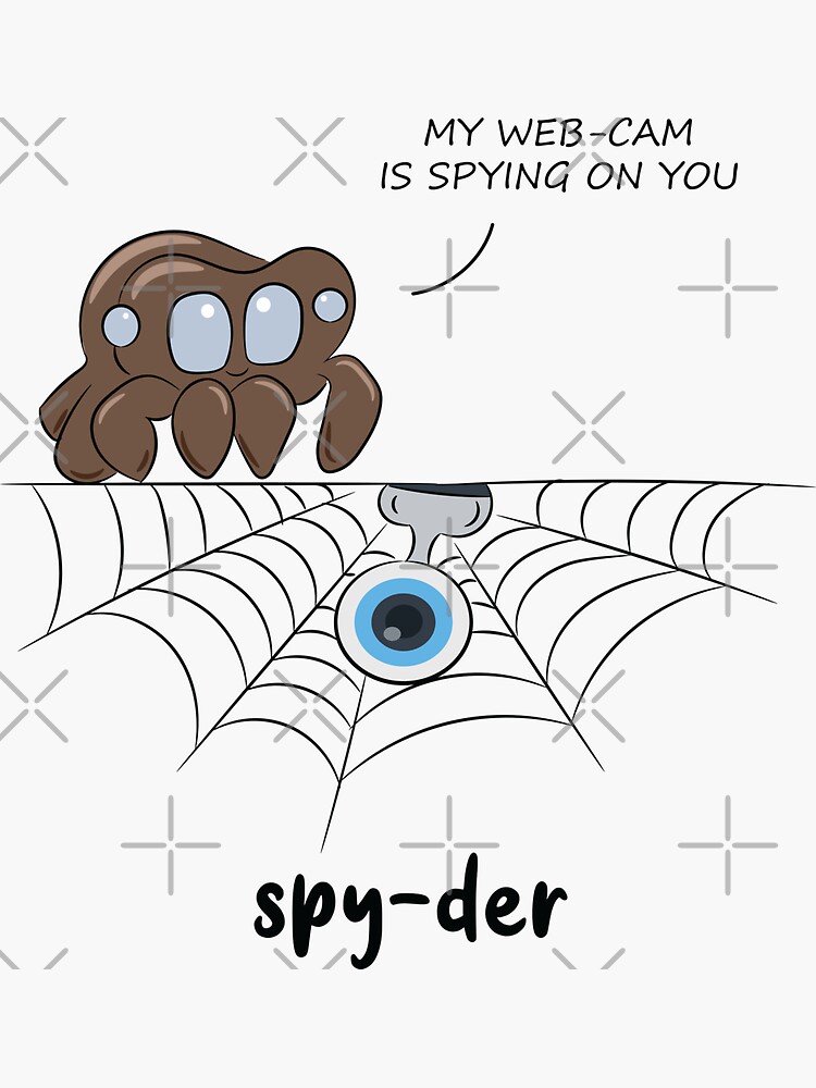 "Spider, spy-der" Sticker by DD1492 | Redbubble