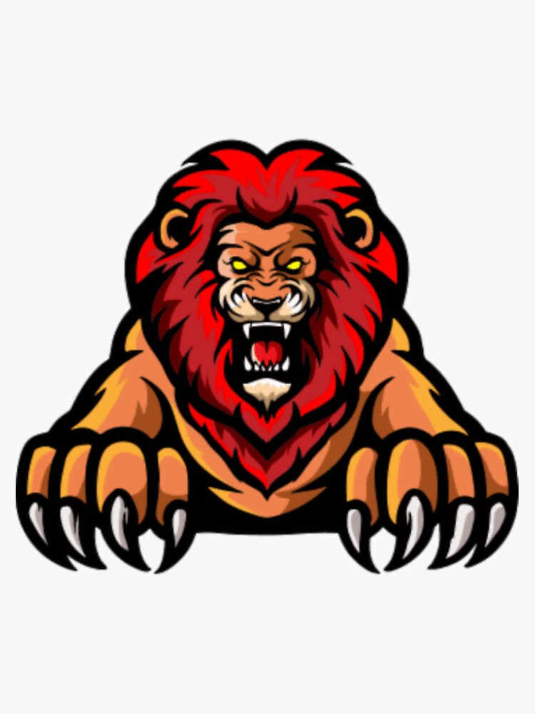 "Lion design for redbubbel" Sticker by Sumit88 | Redbubble