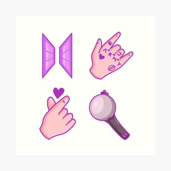 "Bts army symbols" Art Print by gummieturtle | Redbubble