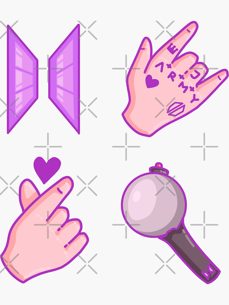 "Bts army symbols" Sticker for Sale by gummieturtle | Redbubble
