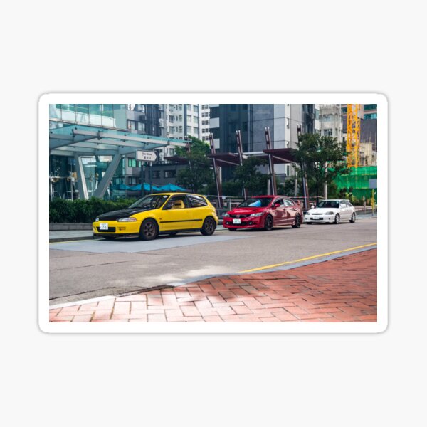 "HONDA CIVIC EG6 SiR II, EK9 TYPE-R, FD2 MUGEN RR" Sticker for Sale by ...